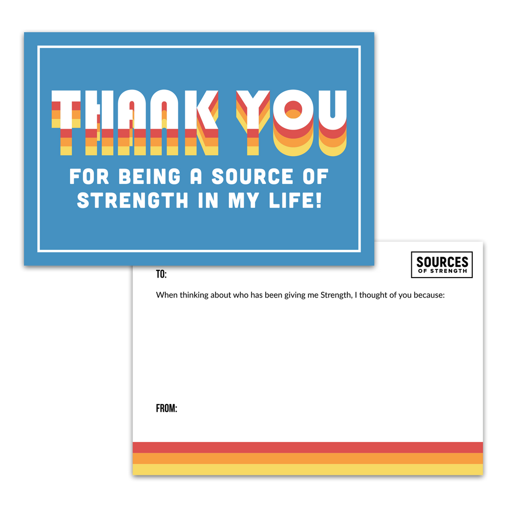 Retro Thank You Card – Sources of Strength